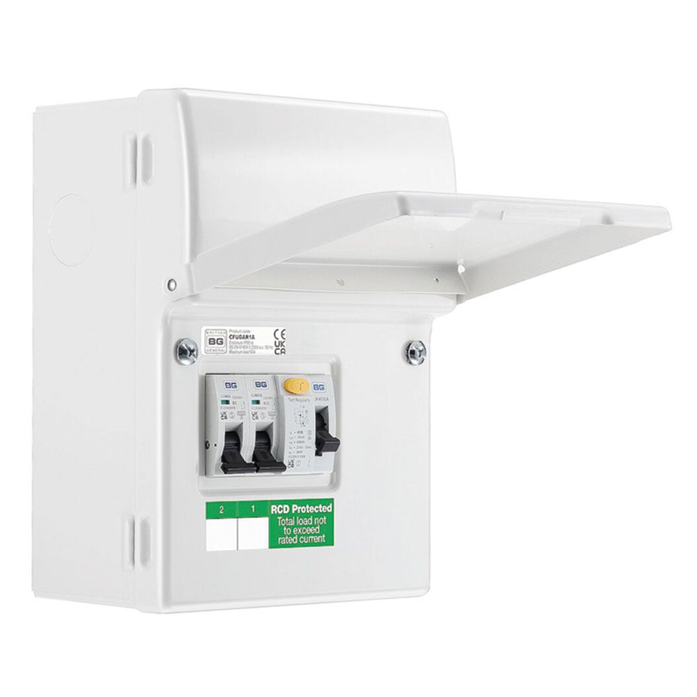 BG Electric Metal Garage 2x MCBs 40A 30mA RCD | Fast UK Delivery